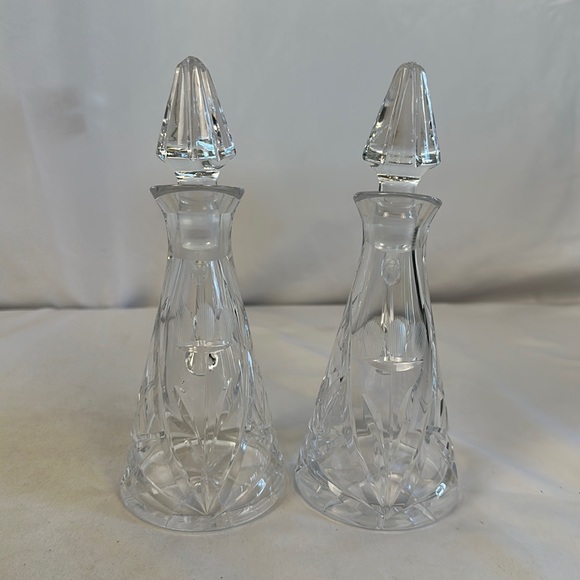 Source Unknown | Dining | Cut Crystal Tall Cruets With Cut Stoppers Set ...